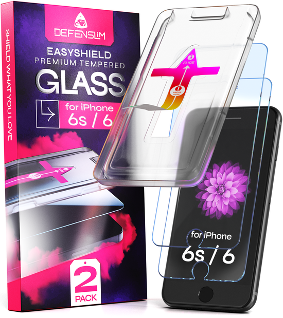 Defenslim iPhone 6s Screen Protector [2-Pack] with Easy Auto-Align Ins ...